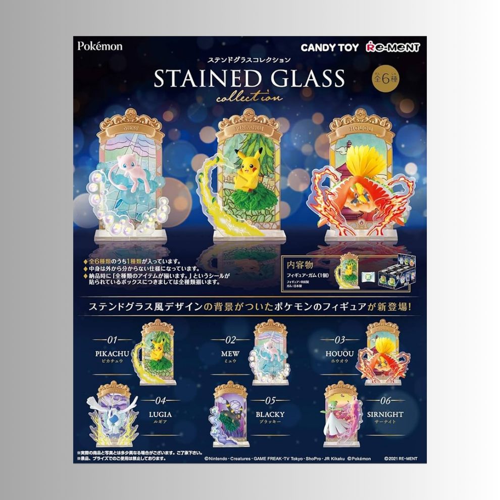 Re-Ment: Pokémon Stained Glass Collection – Level Up Games
